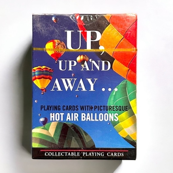 Vintage | Games | Nwt Up Up And Away Hot Air Balloon Playing Cards ...